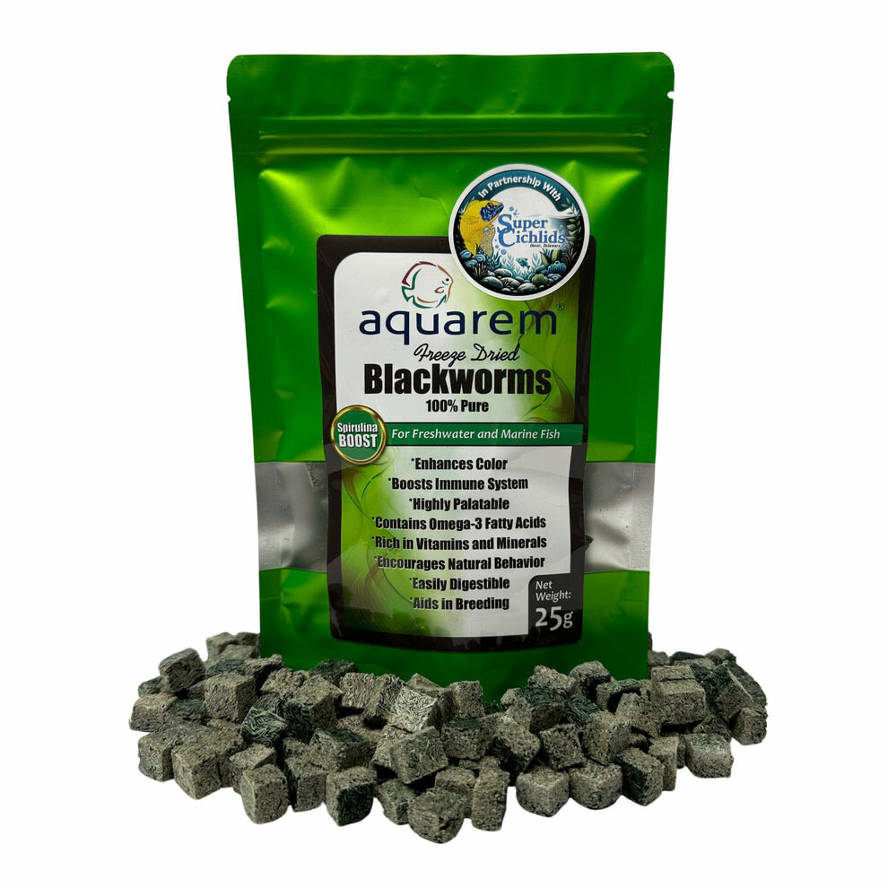 Корм для рыб Aquarem Freeze-Dried Blackworms with Spirulina, 25г