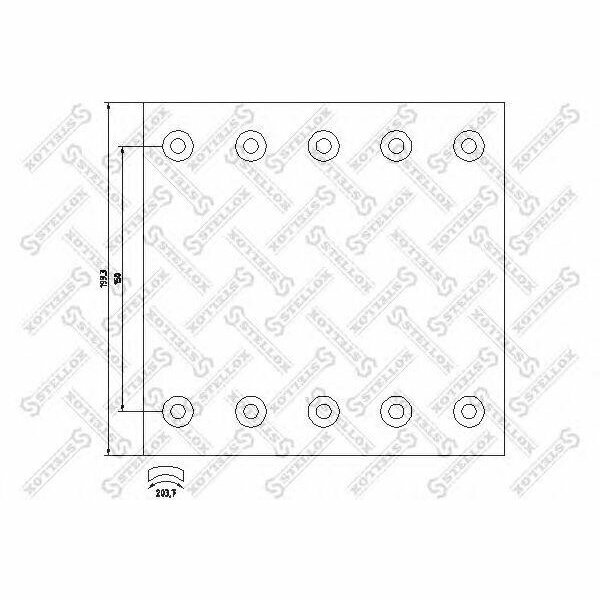 Комплект тормозных башмаков, барабанные тормоза, STELLOX 85-00959-SX (1 шт.)