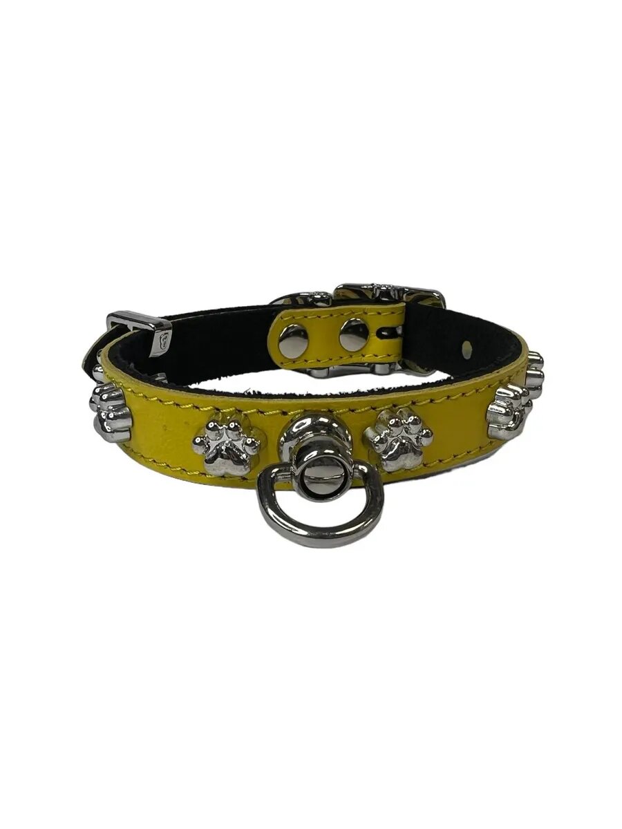 Ошейник Dogbond Paws кожаный для собак малых пород и кошек
