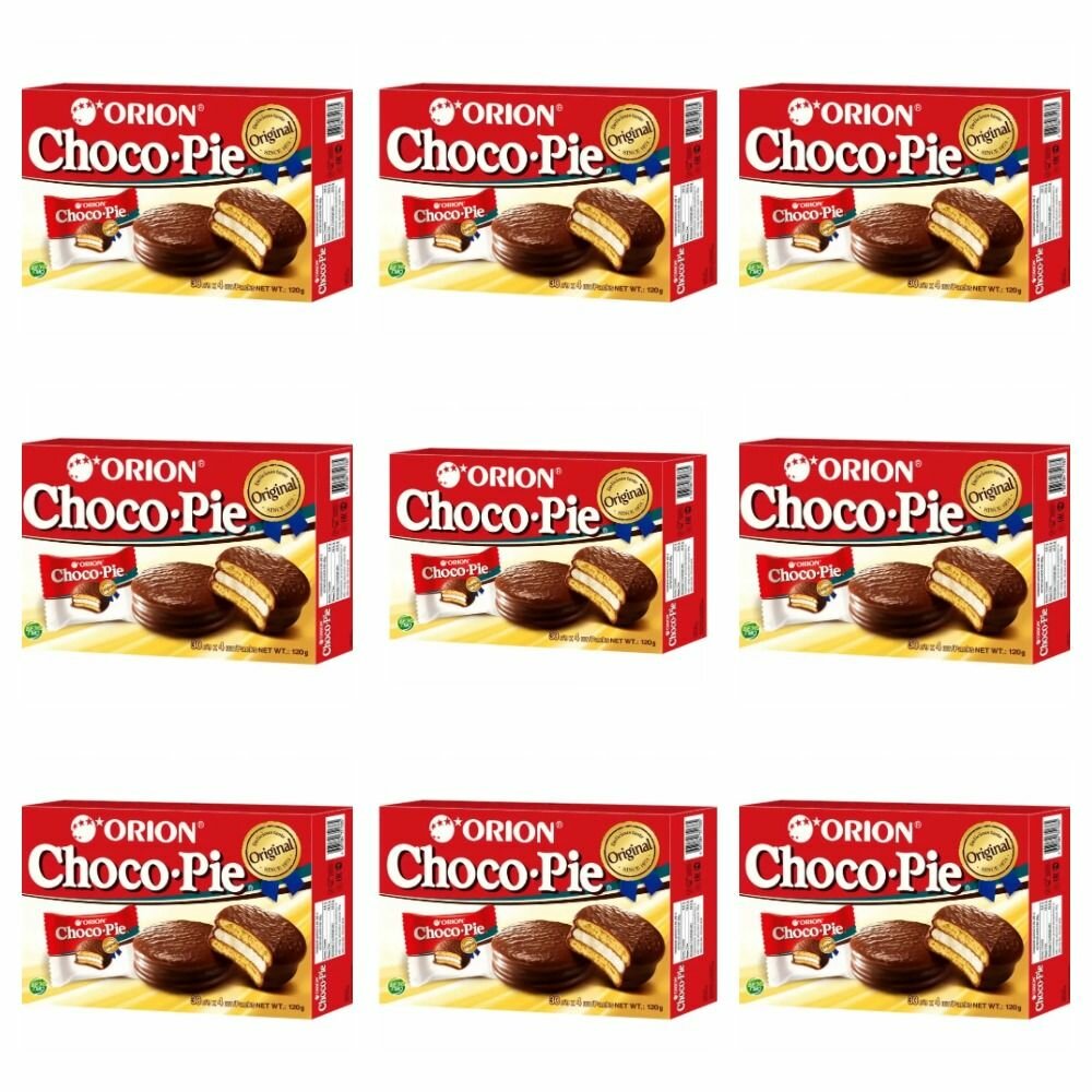 Orion Печенье Choco Pie, 4 шт в упаковке, 9 уп