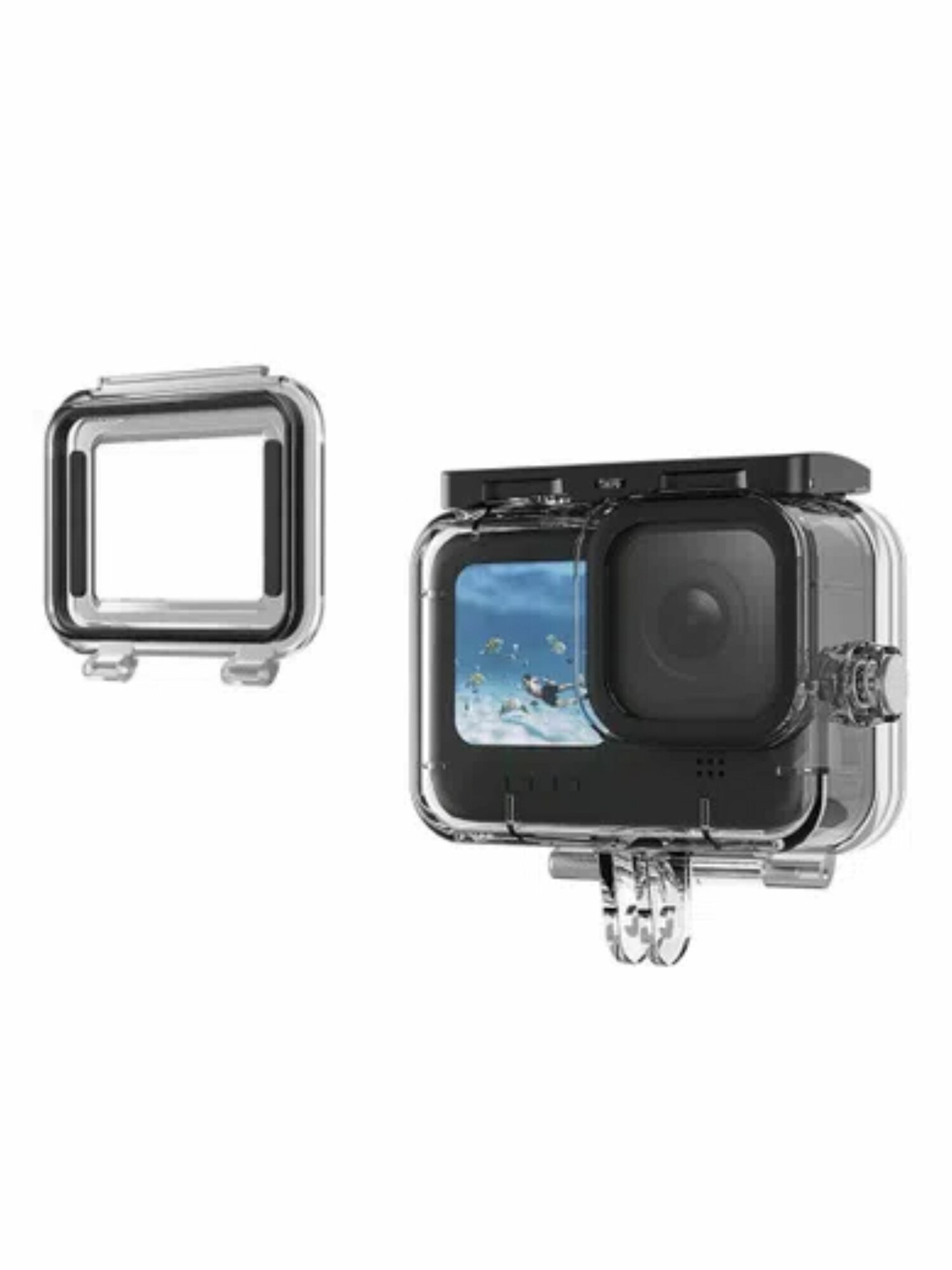 Водонепроницаемый защитный бокс GP-WTP-905/Аквабокс Telesin для экшн камеры GoPro Hero 13/12/11/10/9 Black