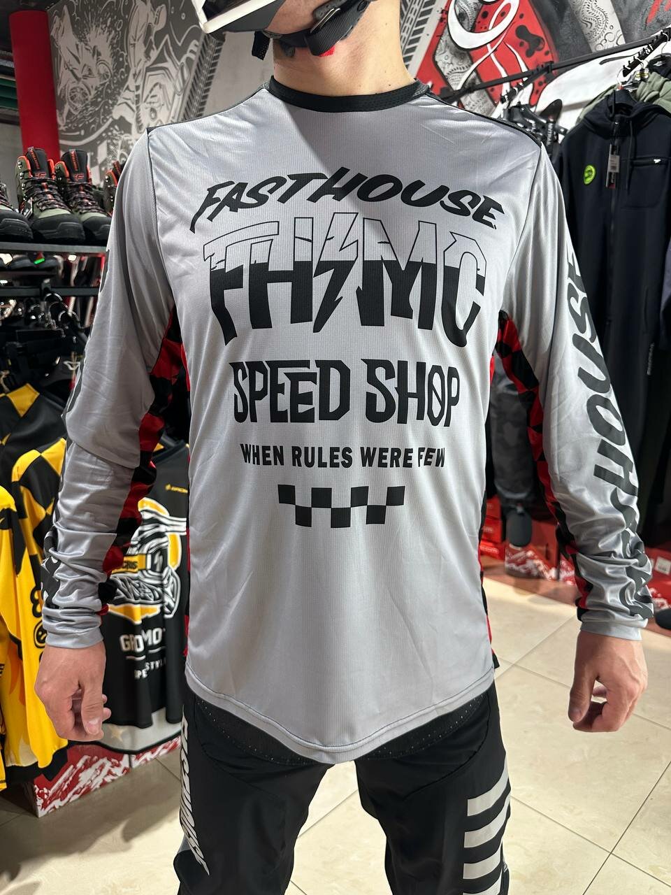 Fasthouse Джерси Grindhouse Grey-Red XL