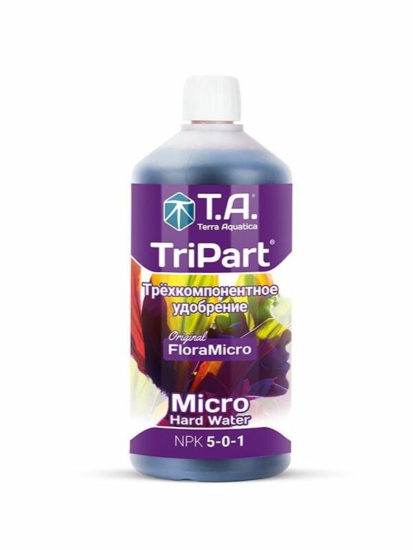 Базовое удобрение Terra Aquatica TriPart Micro (Hard Water) 1 л