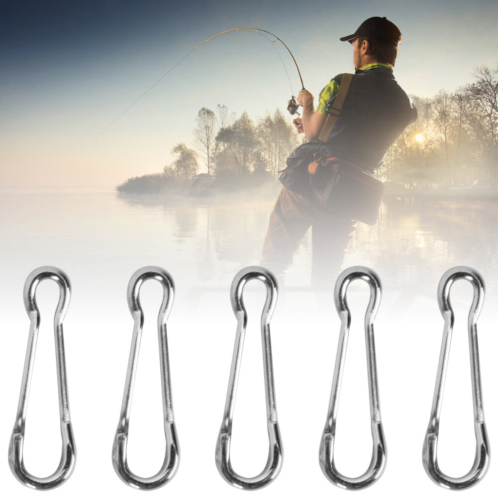 20 штук в упаковке, стальные клипсы для рыбалки, мощные соединительные защелки для рыболовных снастей 6#