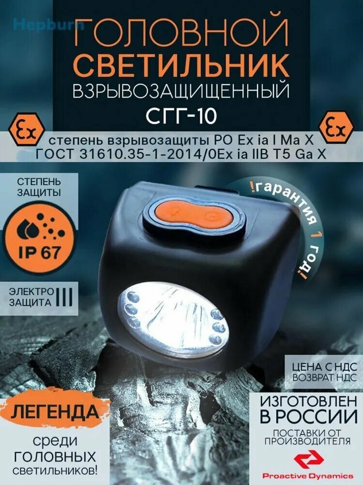 Налобный фонарь Z96G, черный, комплект с зарядным устройством и руководством