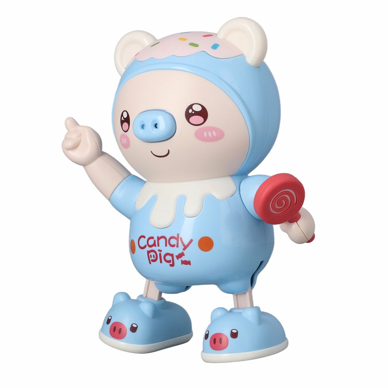 Электронная танцующая свинка с музыкой и светом для детей, интерактивная игрушка, портативная, 3 x AAA батарейки не включены