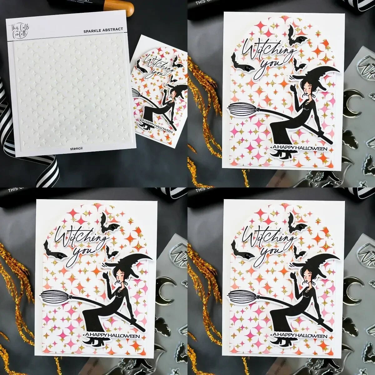 Трафарет для скрапбукинга "Ведьма" BB5918-stencil, черный