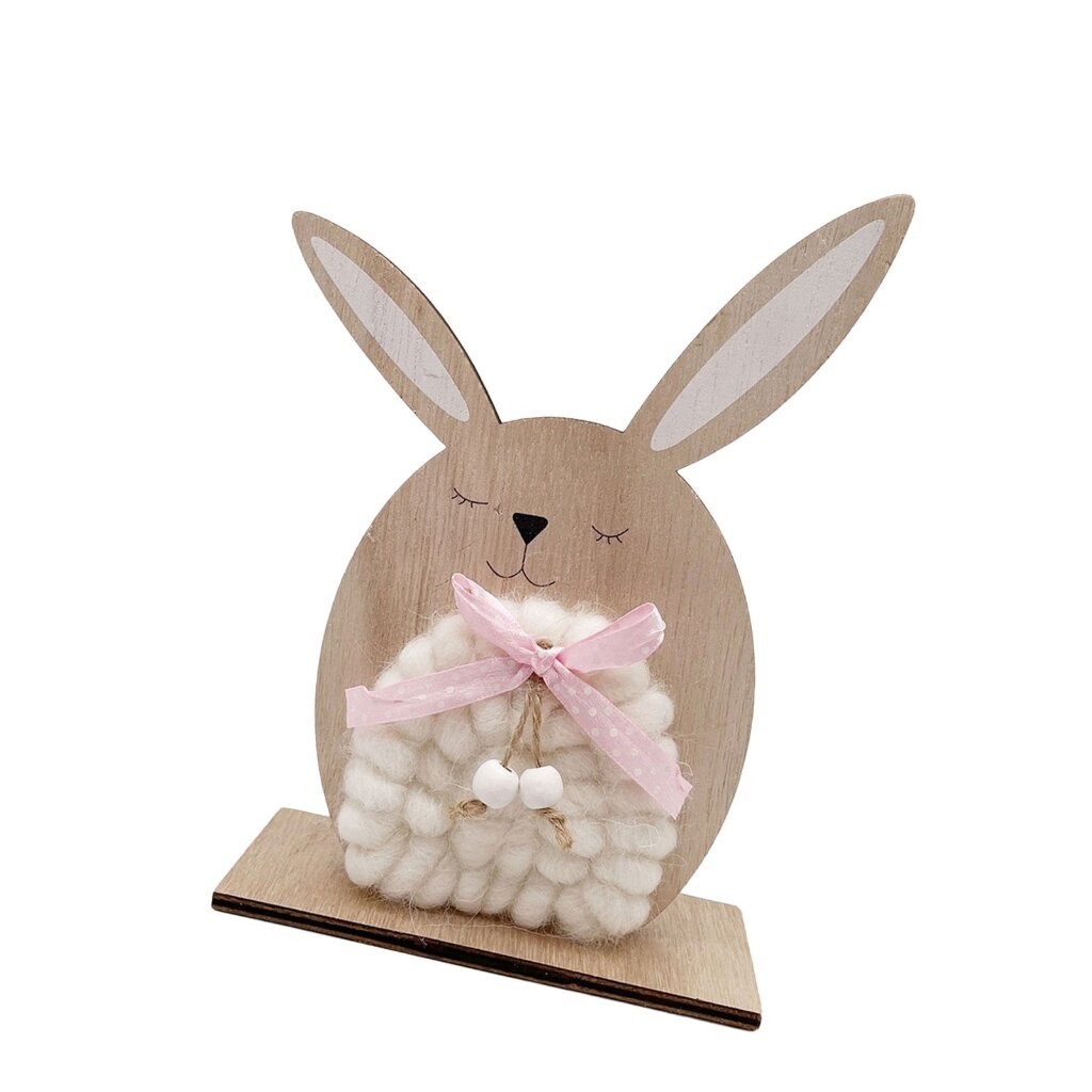 Деревянные фигурки кроликов для украшения коридоров или подоконников, - 3