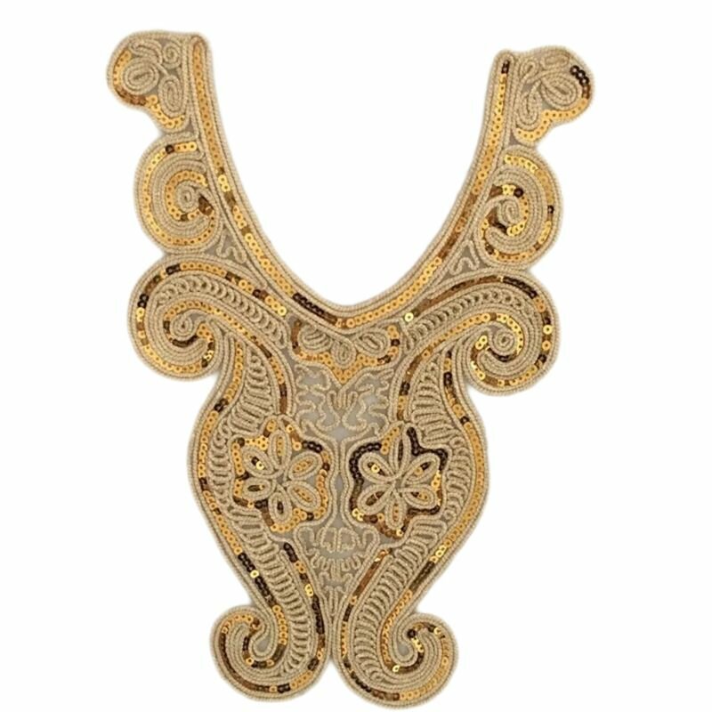 Вышитый кружевными пайетками декоративный воротник из бисера-стиль 2055