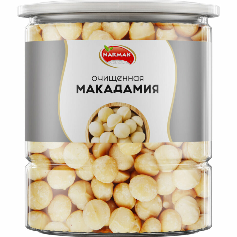 Макадамия очищенная натуральная, без пропитки сиропами и ароматизаторами NARMAK, 500 г, 623568