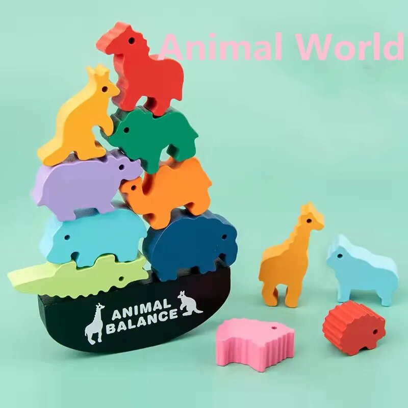 Деревянные балансиры "Animal World" NB180C2-Animal