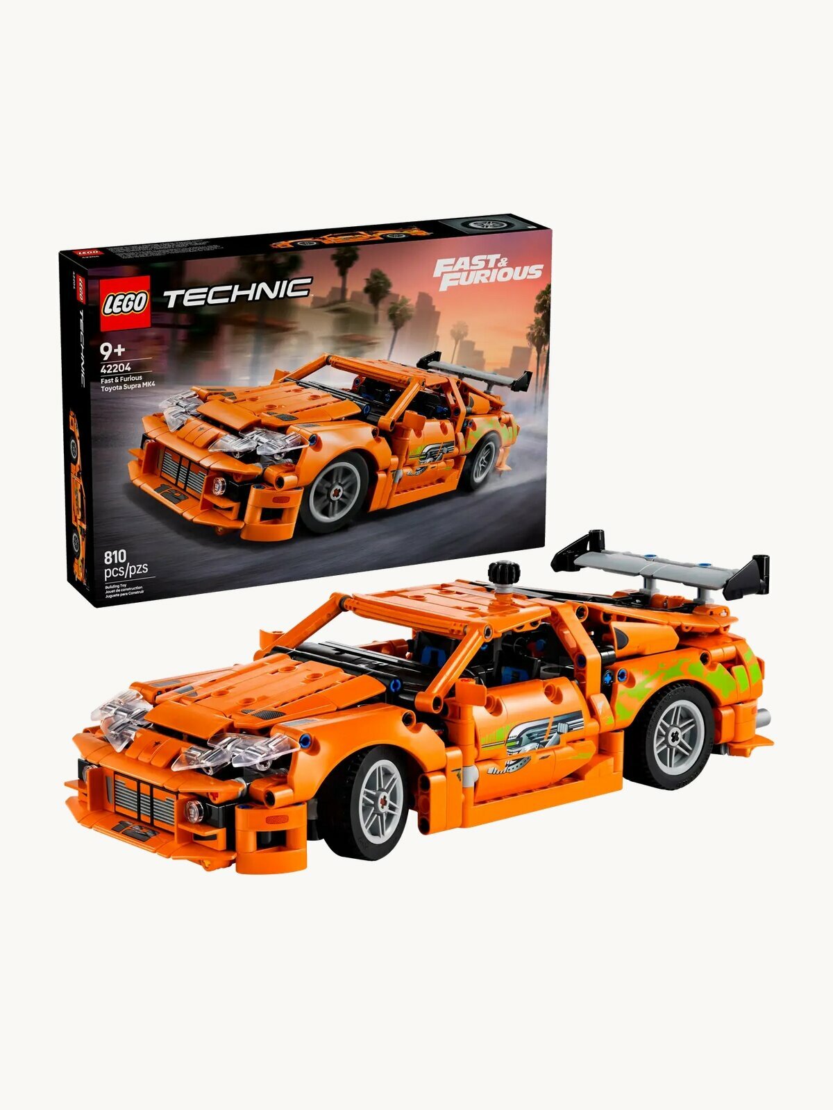 Конструктор LEGO Technic 42204 Автомобиль Fast and Furious: Toyota Supra MK4, 810 дет.