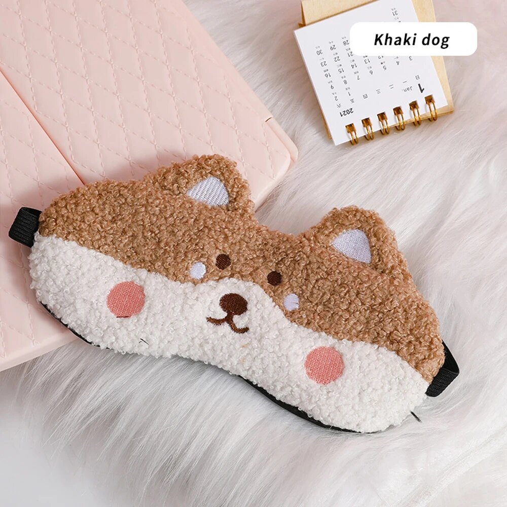 Плюшевая маска для сна Sort Eye Covers khaki dog