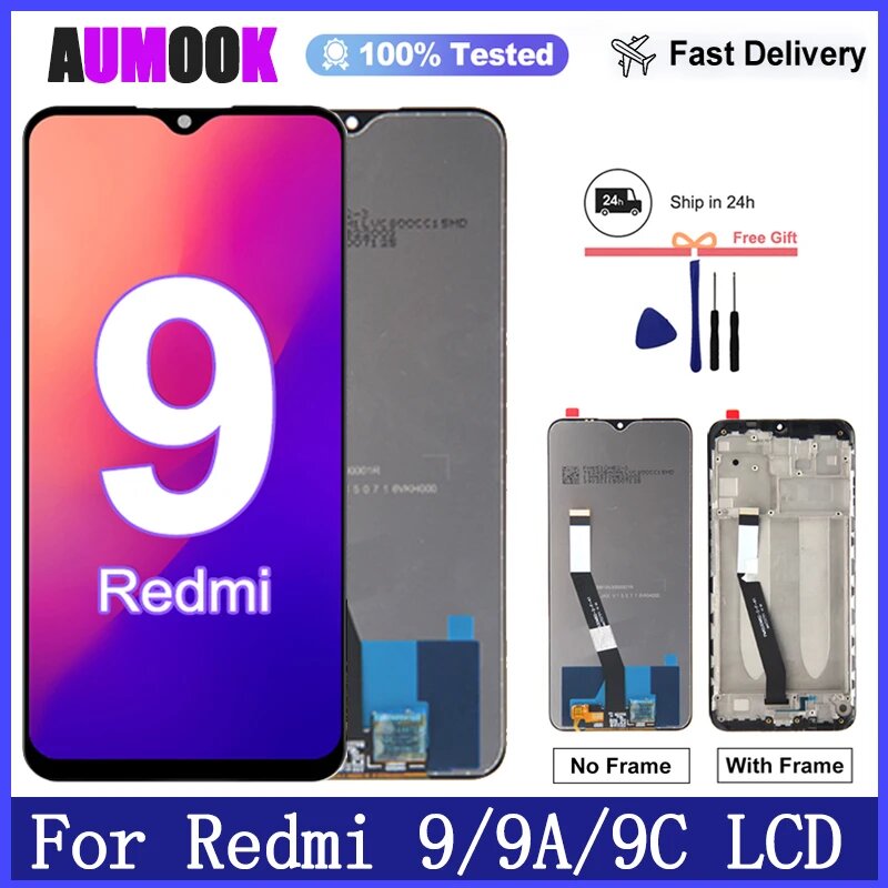 Дисплей для Xiaomi Redmi 9A/9C, ЖК-дисплей, дигитайзер сенсорного экрана для Redmi 9, запасные части для ЖК-дисплея в сборе