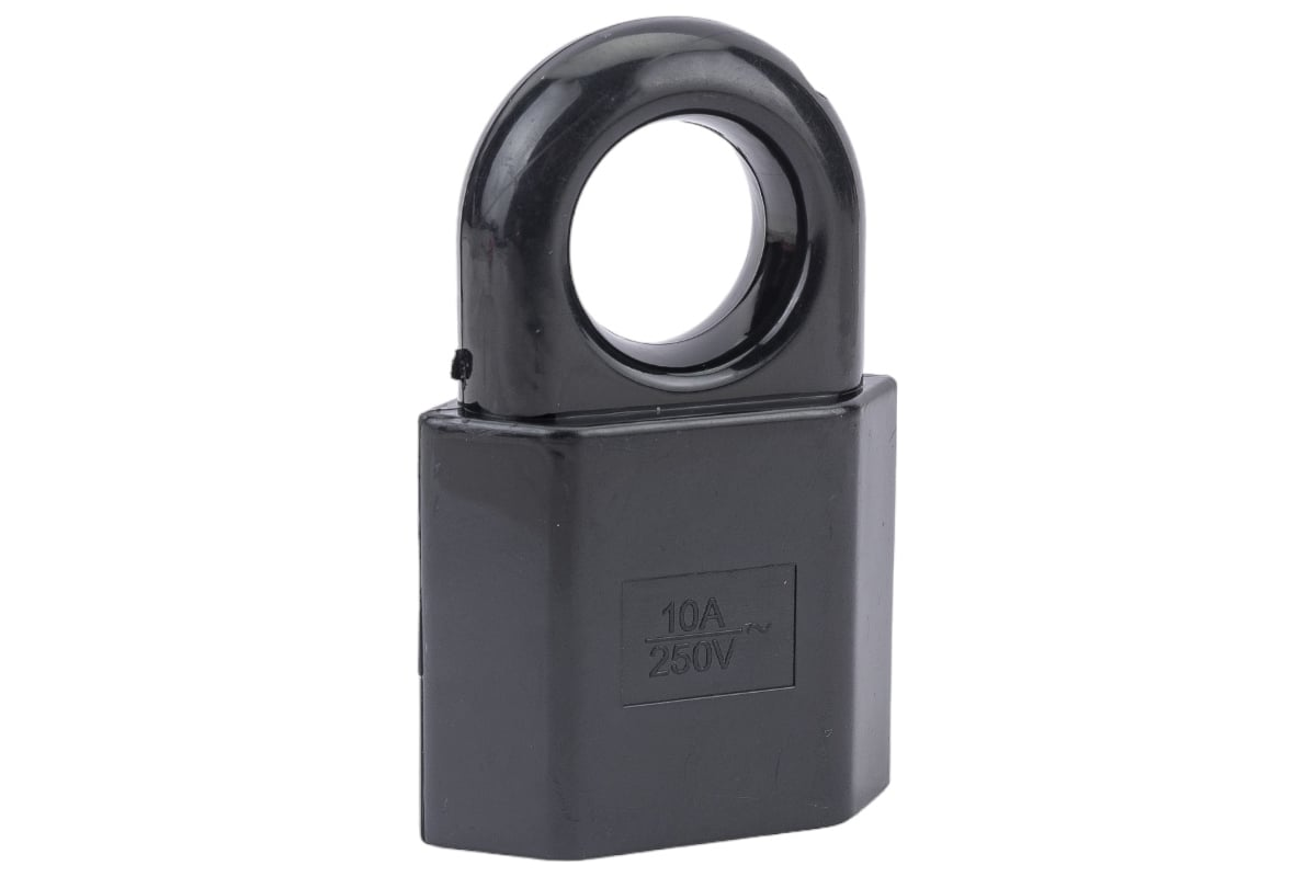 Розетка кабельная TDM 2П 10А 250B под евровилку CEE 7/16 с з/ш с кольцом, черная {SQ1806-0192} (1 шт)