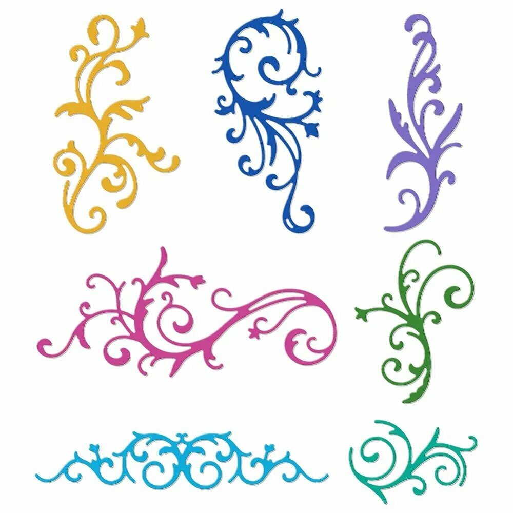 1 шт. Ретро-цветы в форме лозы, трафареты для вырубки бордюров, вырубные штампы из углеродистой стали, шаблоны для тиснения в стиле скрапбукинга