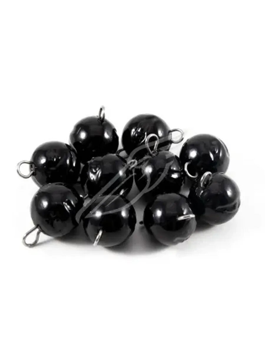 Груз «Чебурашка» окрашенный разборный «яман», 10 шт, 14 г, чёрный