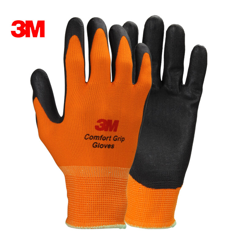 Перчатки для защиты труда 3M, нескользящие и износостойкие перчатки с нейлоновым нитриловым покрытием, защитные