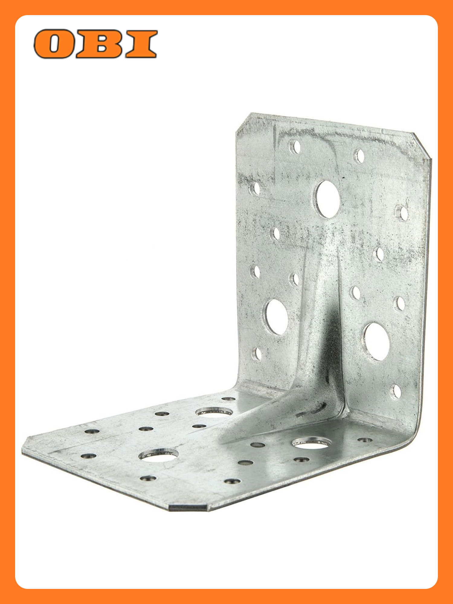 Уголок крепежный Tech-KREP kuu, усиленный, серебристый, сталь, 90x90x40 мм