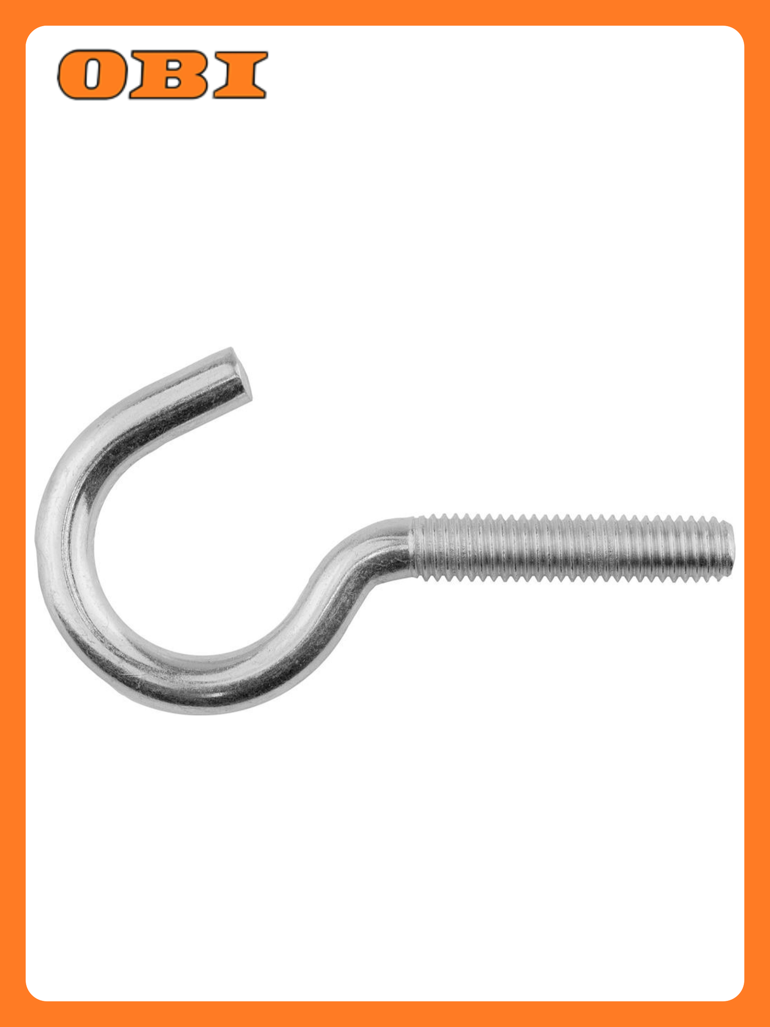 Крюк-болт Европартнер, нержавеющая сталь, серебристый, длина 90 мм