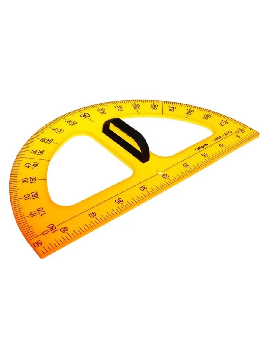 Яркий транспортир с держателем для учебы