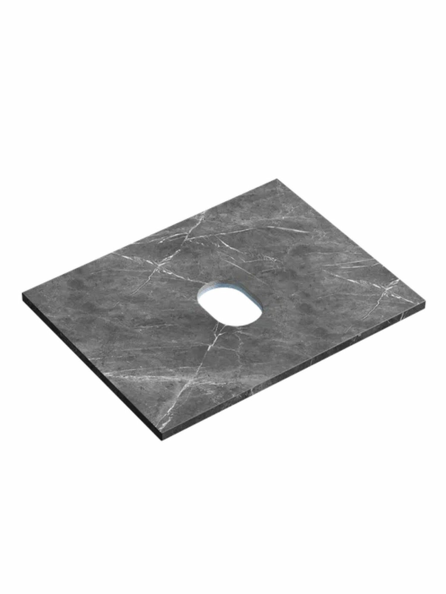 Столешница для ванной Sancos Фолк (Folk) TT60A1, 60×46 см, керамогранит, без отверстия под смеситель