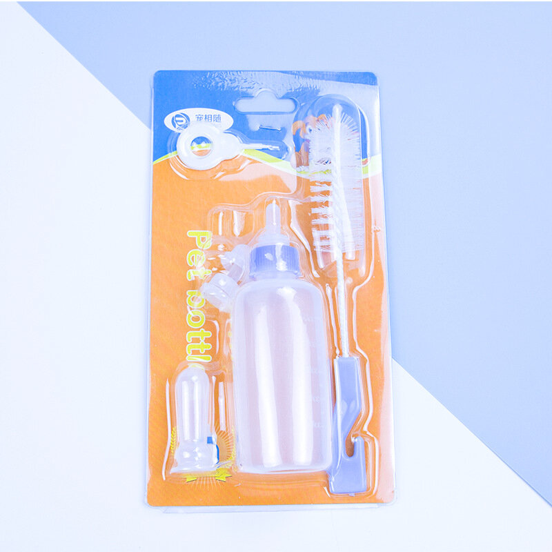 Бутылочка для котят, щенков, мини-бутылочки для кормления молоком и водой, в комплекте с набором для чистки, товары для