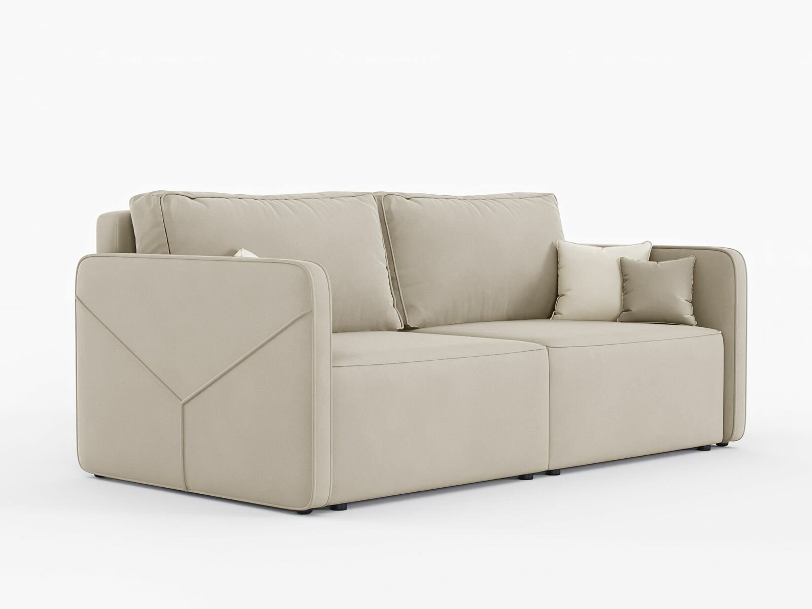 Диван - кровать Тоскана, еврокнижка-трансформер, 216*82*117, велюр Зара Сафари 5.2 /копм. Зара Крим 02