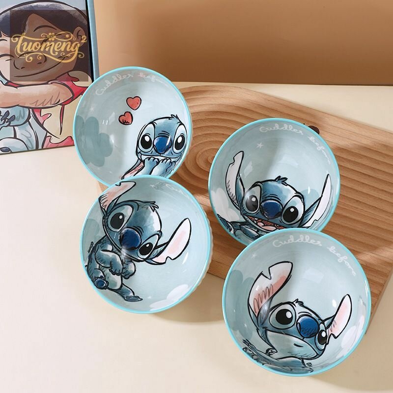 Миска Lio&stitch 350 мл белый, голубой, 4 шт