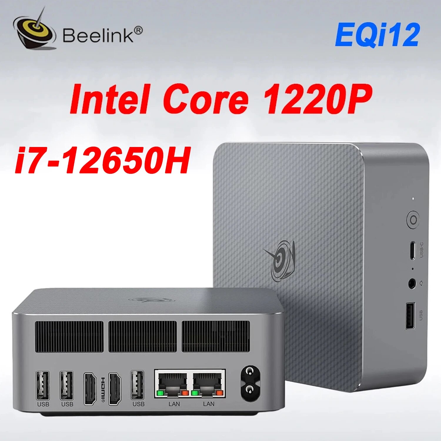 Beelink EQi12 Мини-ПК i3-1220P 16GB 500GB, ЕС