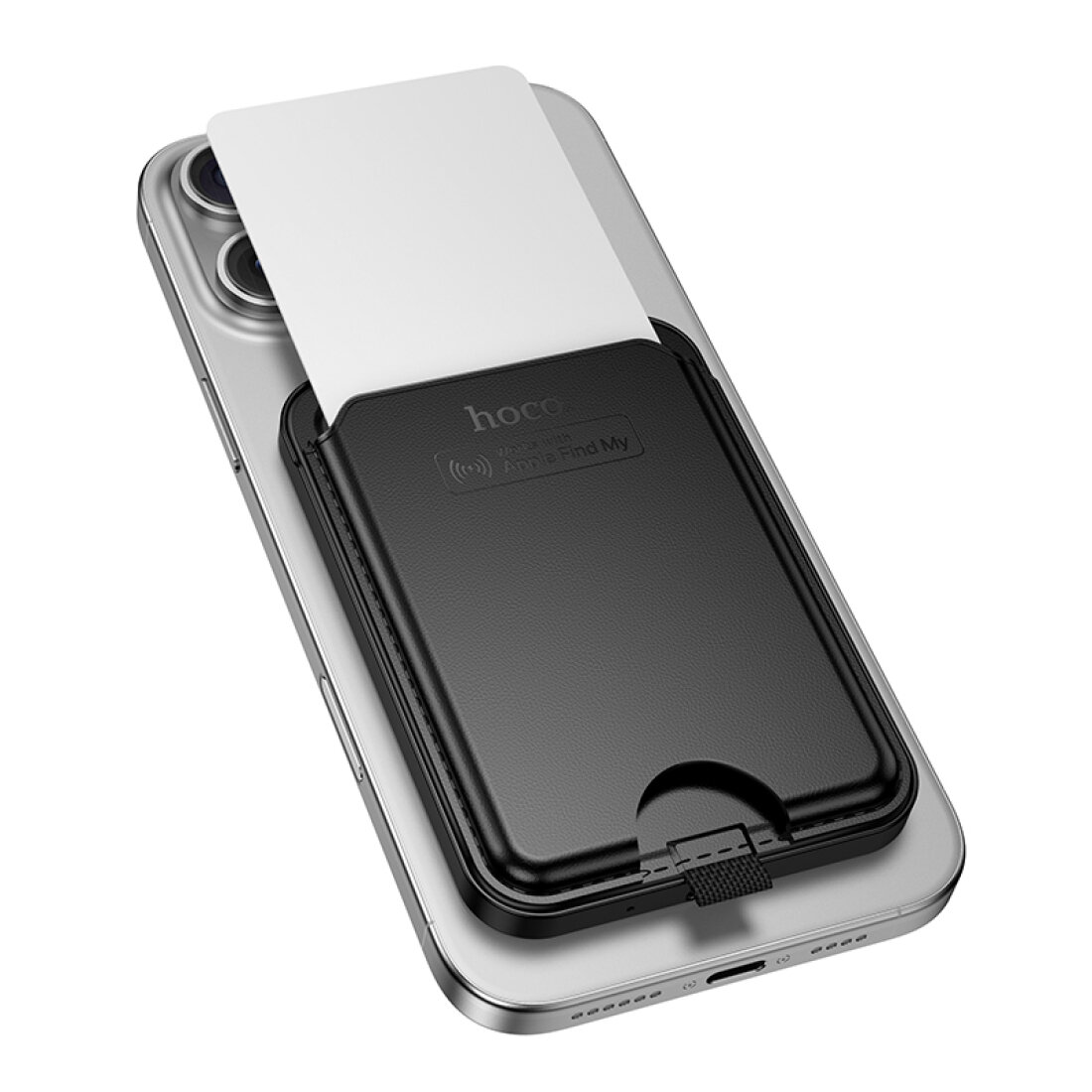 Устройство для поиска вещей E91I, синхронизация с IOS, Носо, в виде магнитного чехла для карты, черный