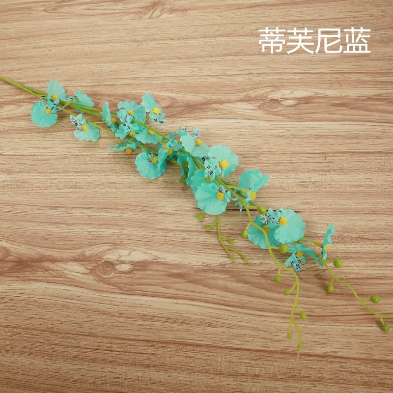 Имитация танцевальной орхидеи, желтый одиночный цветок, шелковый цветок, гостиная, рабочий стол, оздоровительный клуб,