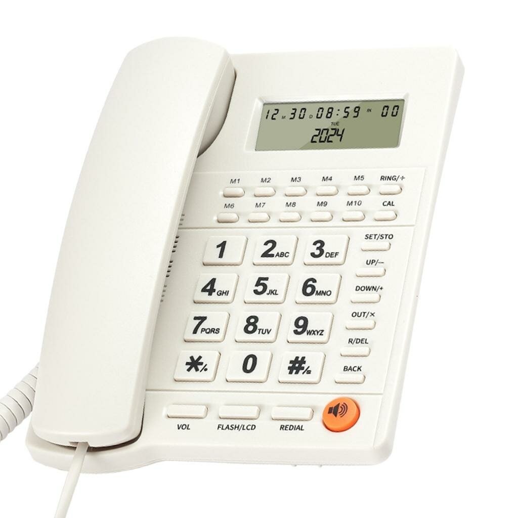 Стационарный телефон для дома и отеля, Белый