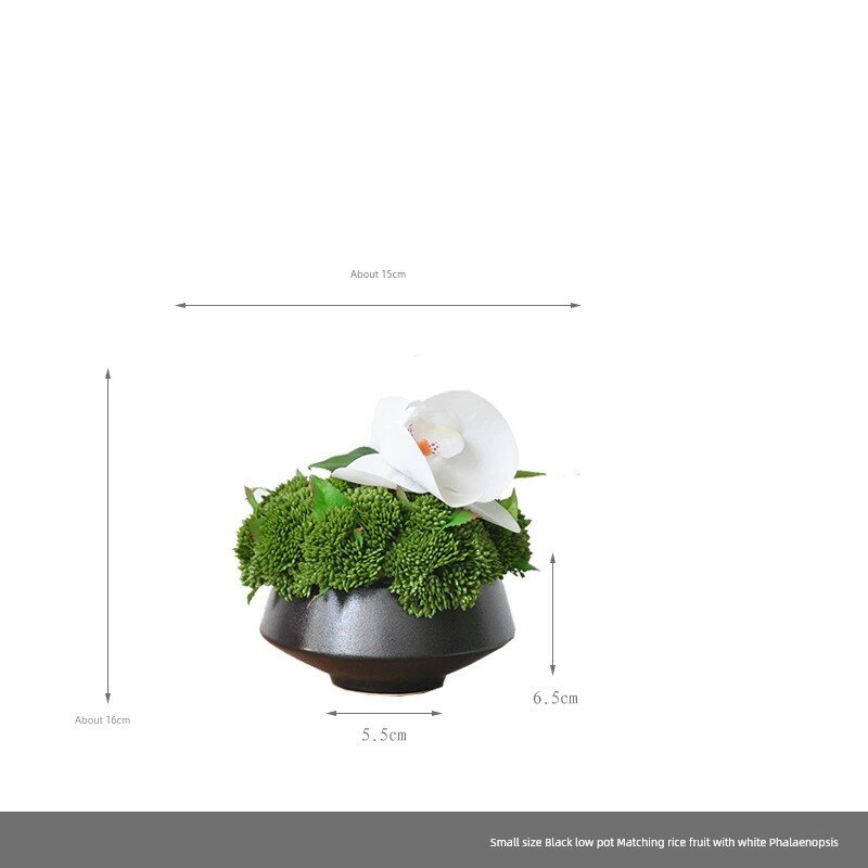 Новые имитация растений в стиле шинуазри, цветочные настольные украшения, сочные зеленые растения, бонсай, офисное
