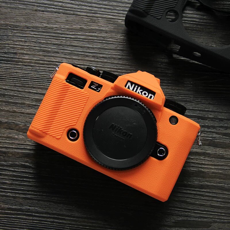 Чехол-накладка из силикона для камеры Nikon ZF с матовой текстурой, оранжевый, защитный чехол для тела камеры DSLR -