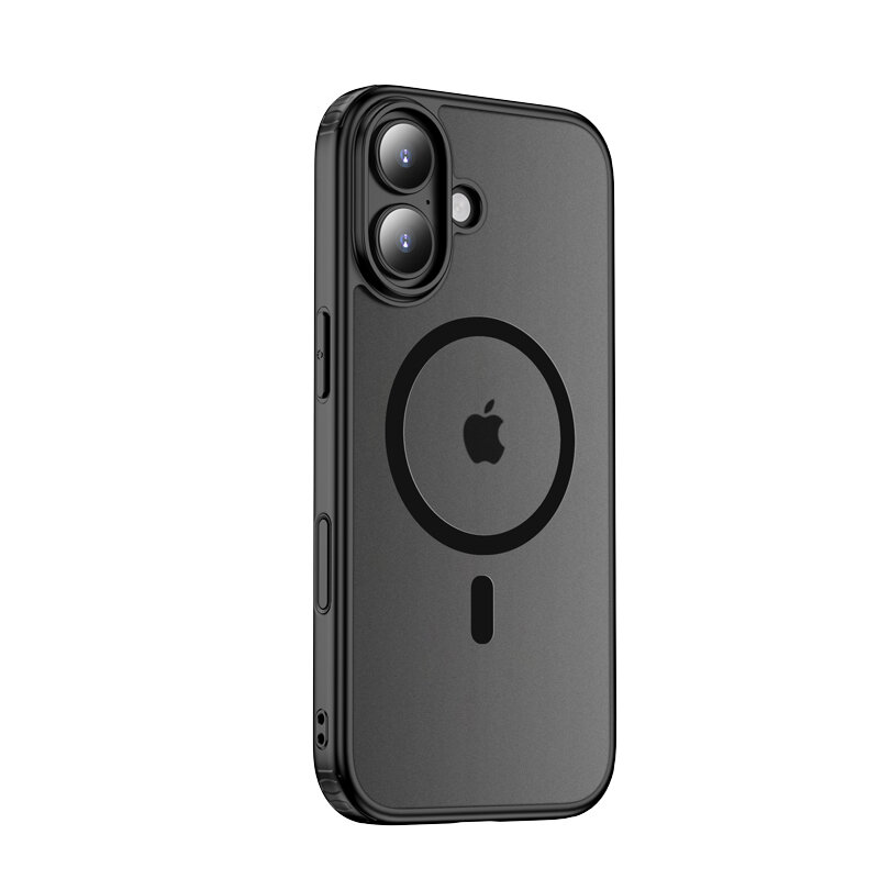 Чехол Для Apple iPhone 17 / Айфон 17, soft touch, чехол-кардиомонитор, поликарбонат (PC), защита камеры, ударопрочный, усиленные углы, Apple, Apple iPhone 17, black,