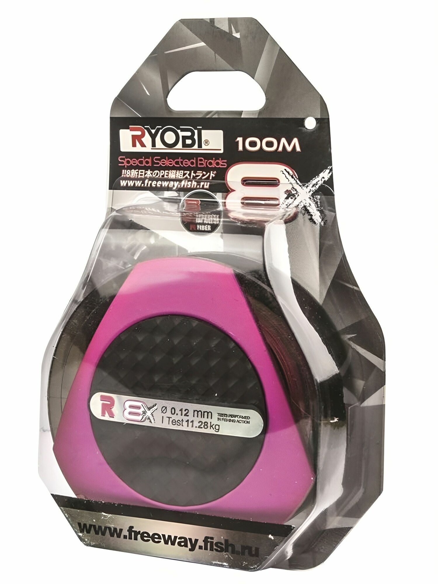 Шнур Ryobi multicolor 8* PE 0.32mm 37.37kg 100m блистер