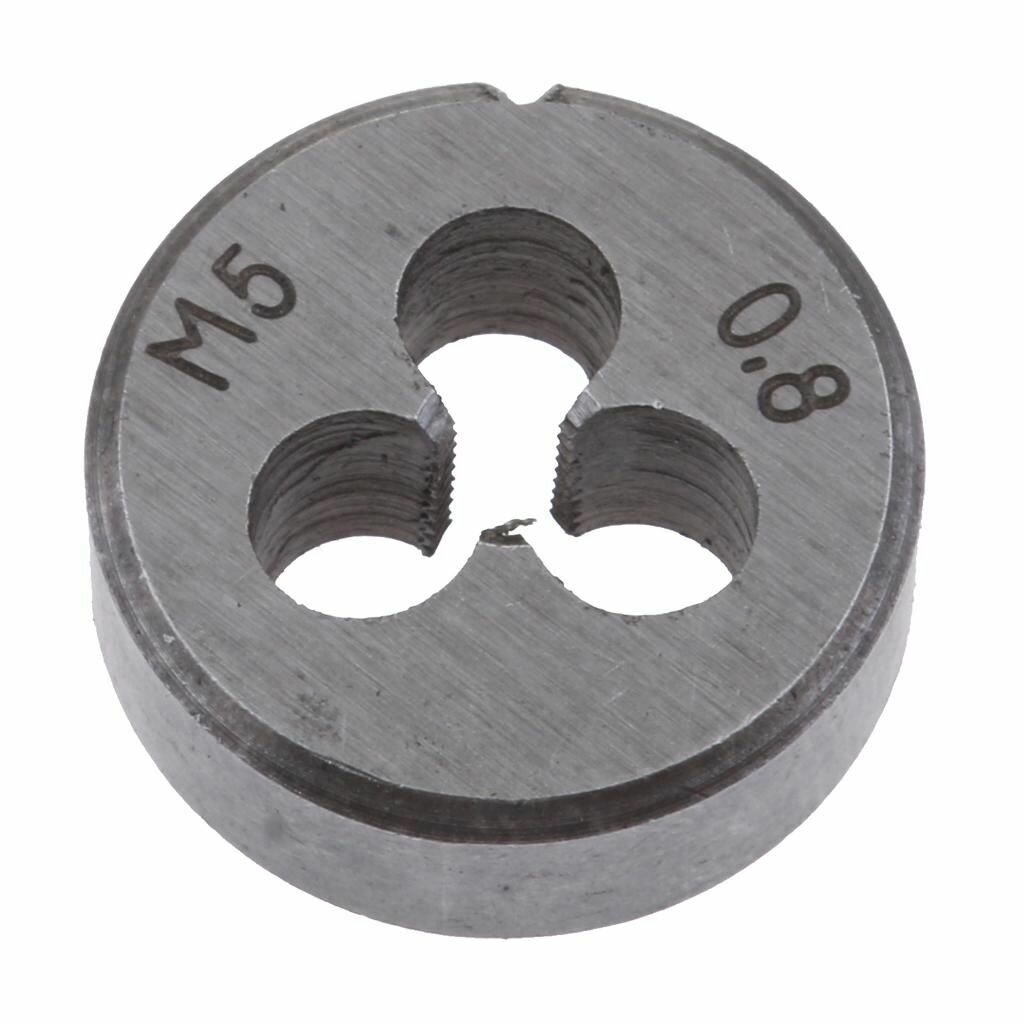 Плашка метрическая М5 х 0.8 из быстрорежущей стали для ручного нарезания резьбы в металле
