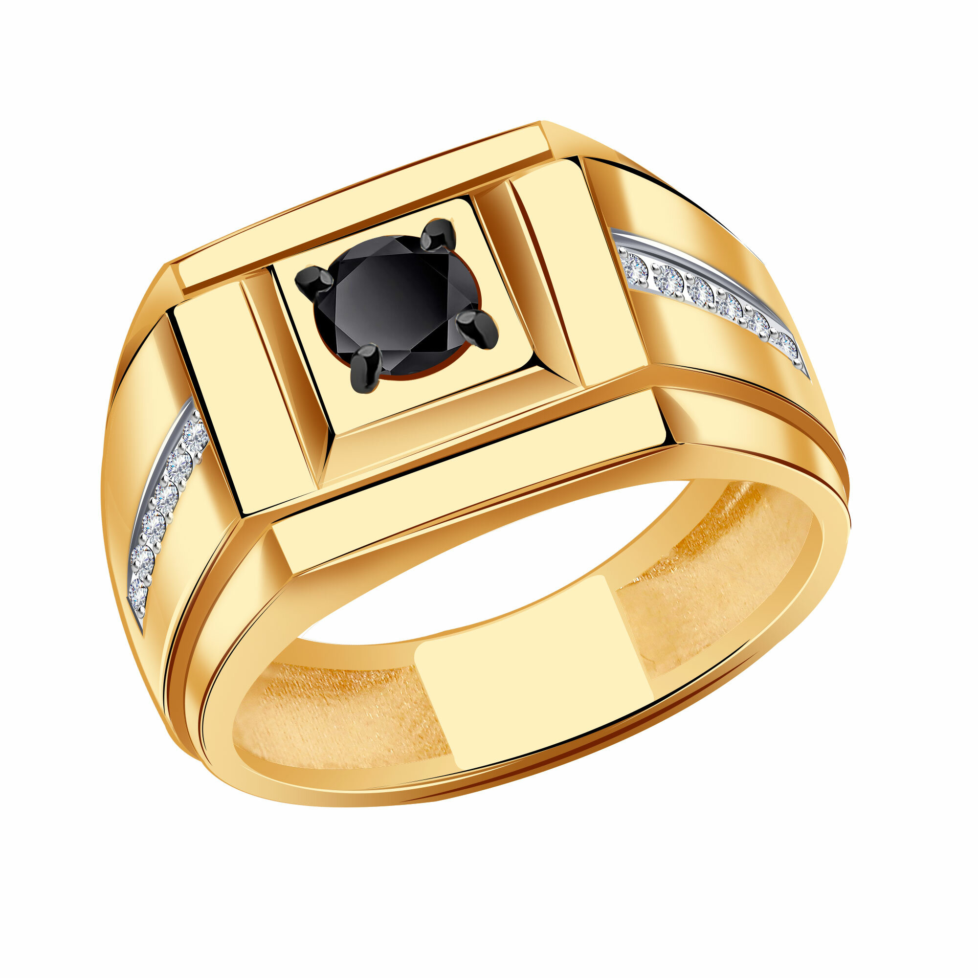 Кольцо, красное золото, 585 проба, фианит