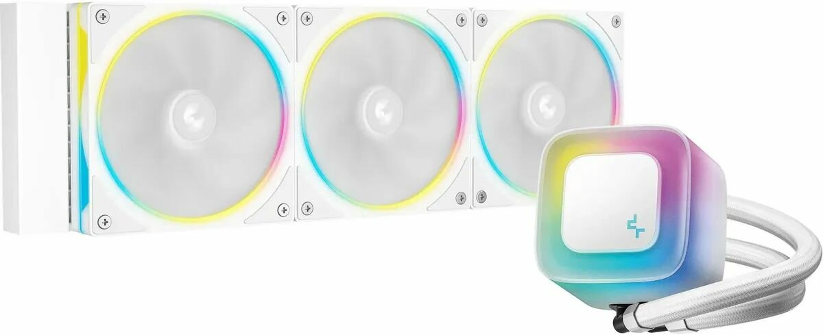 Система водяного охлаждения DeepCool LE360 Pro, 4-pin, ARGB, 120мм, белый, retail (R-LE360PRO-WHAMMC-G-1)