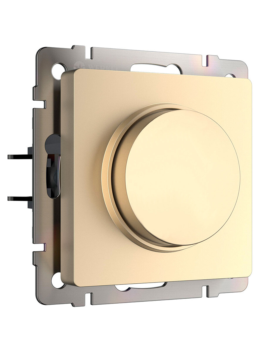 Диммер встраиваемый Werkel W1142011, 600 Вт/LED 200 Вт, цвет шампань