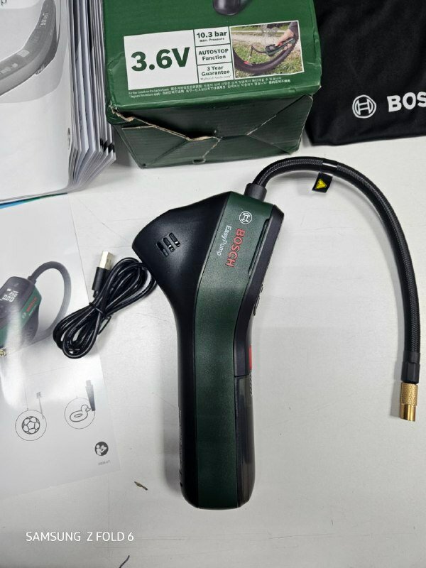 Насос автомобильный электрический BOSCH EasyPump, Автомобильный компрессор для накачки шин, насос беспроводной для мотоциклов, машин, камер мячей, электронасос для надувной кровати