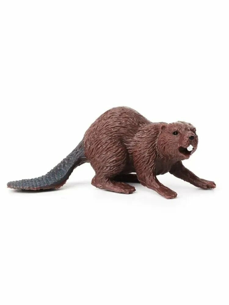 Фигурка животного Derri Animals Бобер, для детей, игрушка коллекционная декоративная, 87008, 6,7х3,8х2,6 см