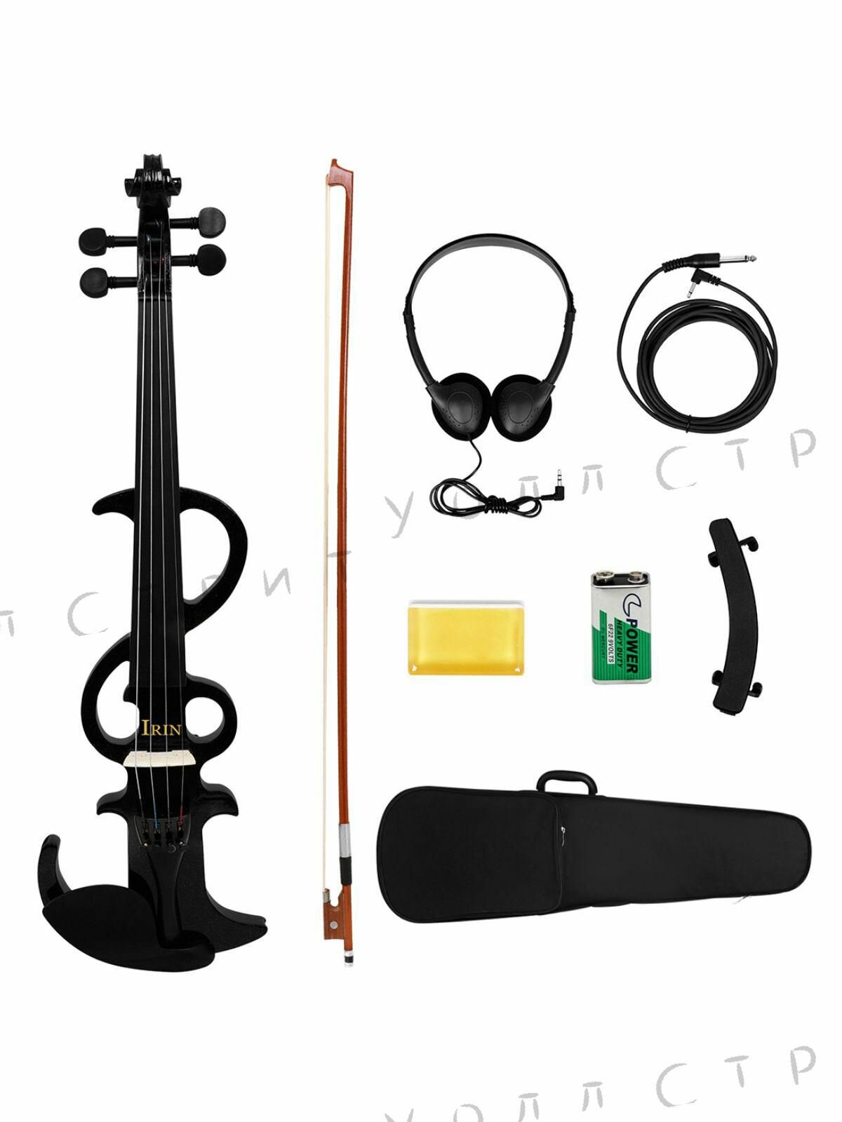 Электроскрипка 4/4 / Скрипка для начинающих / Струнный музыкальный инструмент