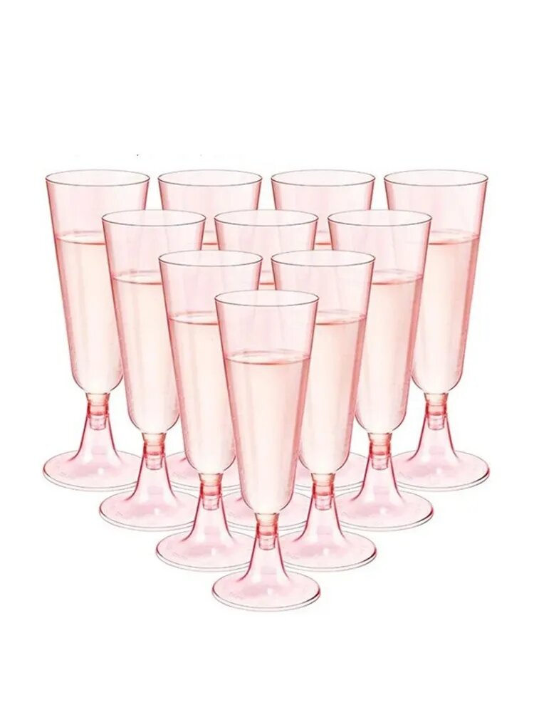 Набор из 25 одноразовых бокалов для шампанского, бокалов для коктейлей