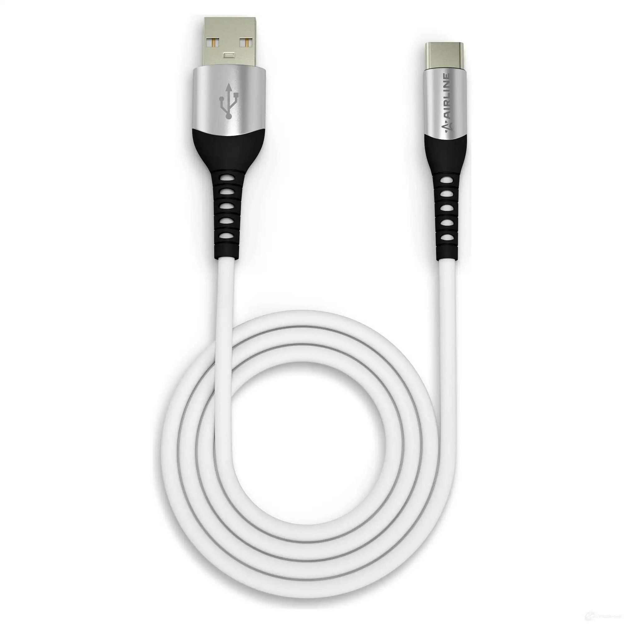 Кабель AIRLINE, ACH-C-47, USB-Type-C, 1 м, белый Soft-Touch