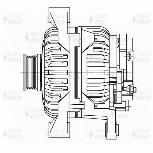 Генератор для а/м Opel Astra G (98-) 1.6i/Zafira A (00-) 1.8i 120A, STARTVOLT LG2127