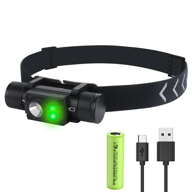 Boruit HP500 налобный фонарь белый 1000 люмен Зеленый, зеленый