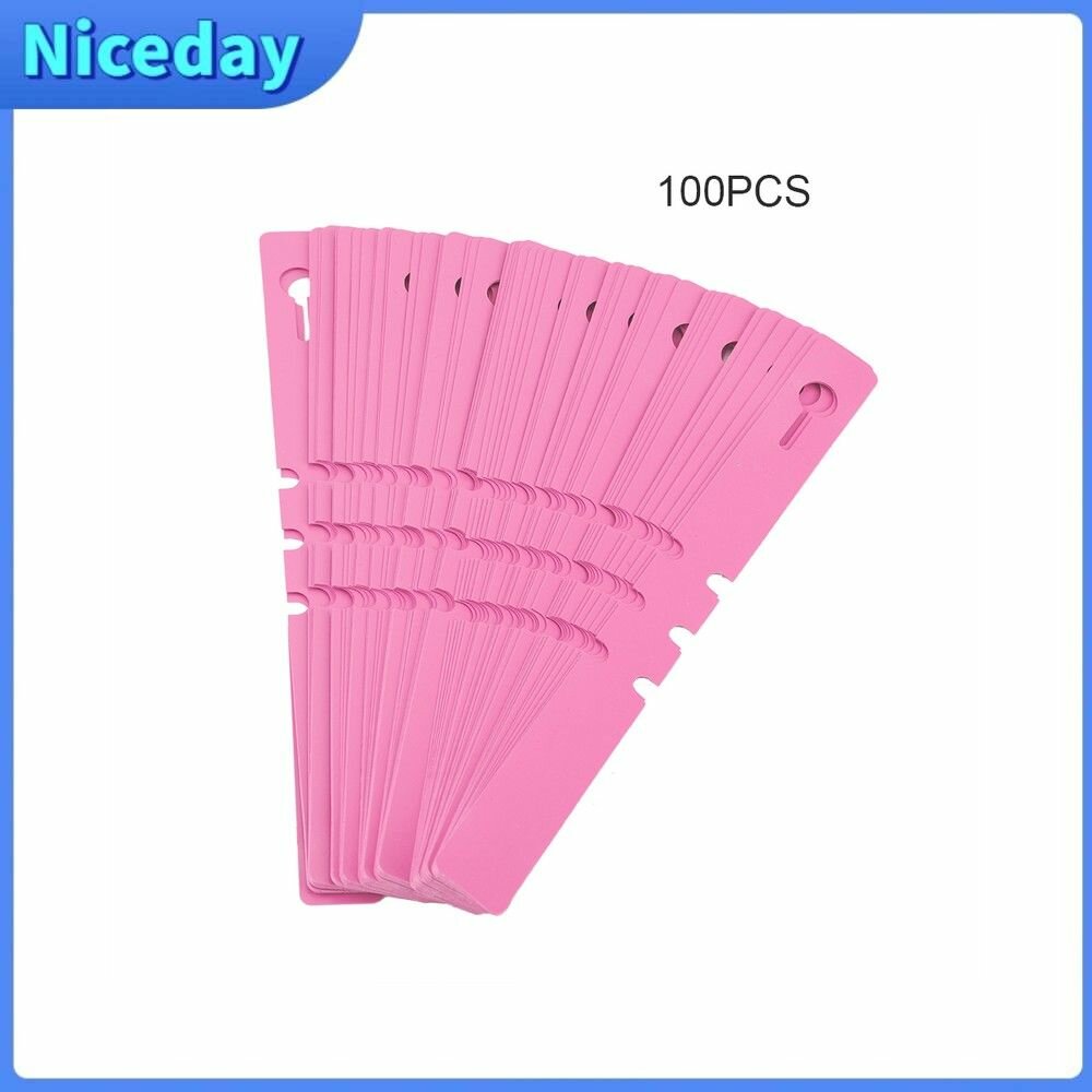 100шт розовые декоративные пластиковые бирки для детских садов