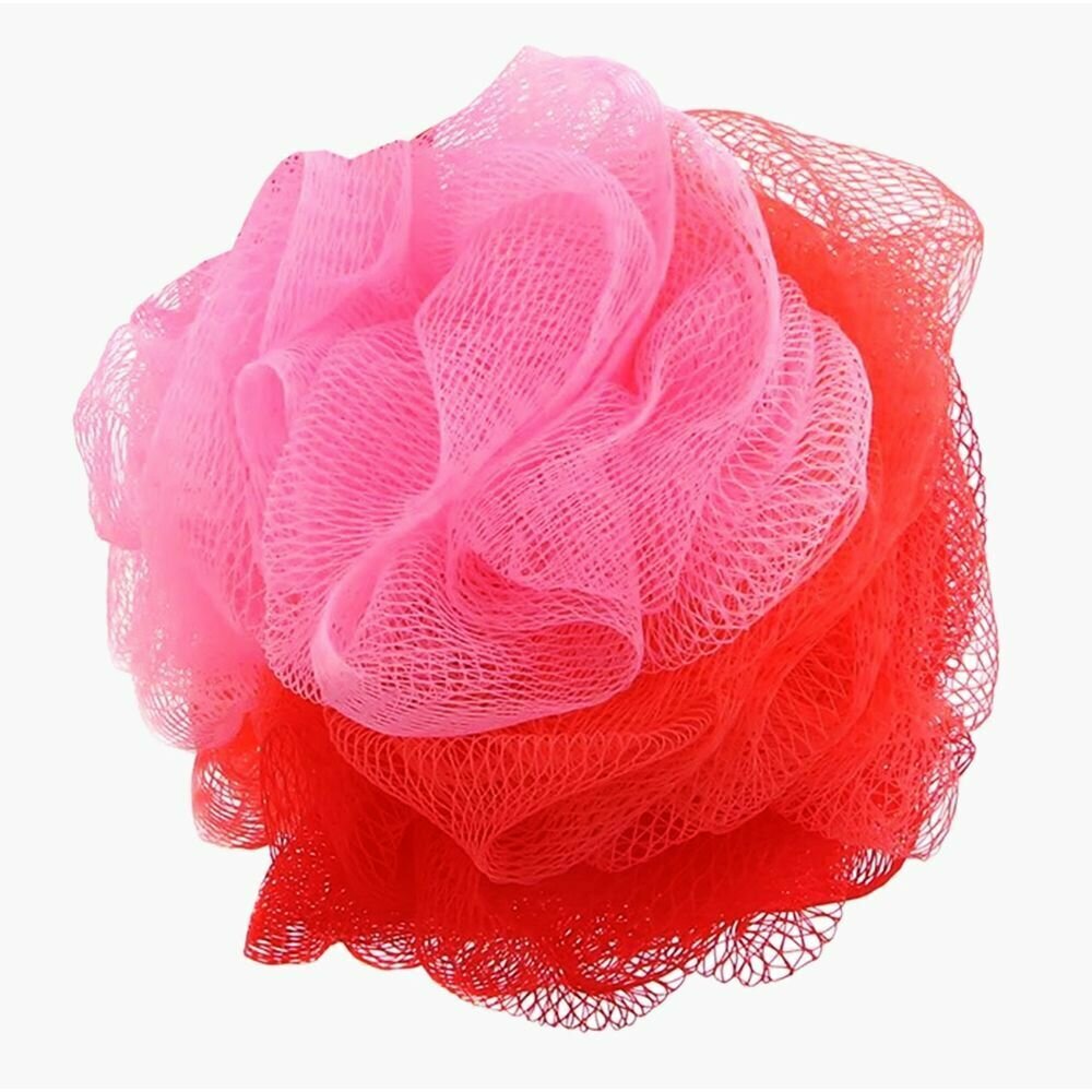 Мочалка для тела Мистер Бульк шарик, двухцветная, мягкая, нейлон ГБ 117